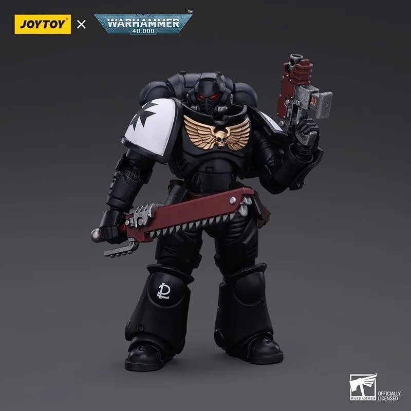 Подвижная фигурка JOYTOY Warhammer 40K Space Marines Black Templars Outriders Brother Valtus для коллекции