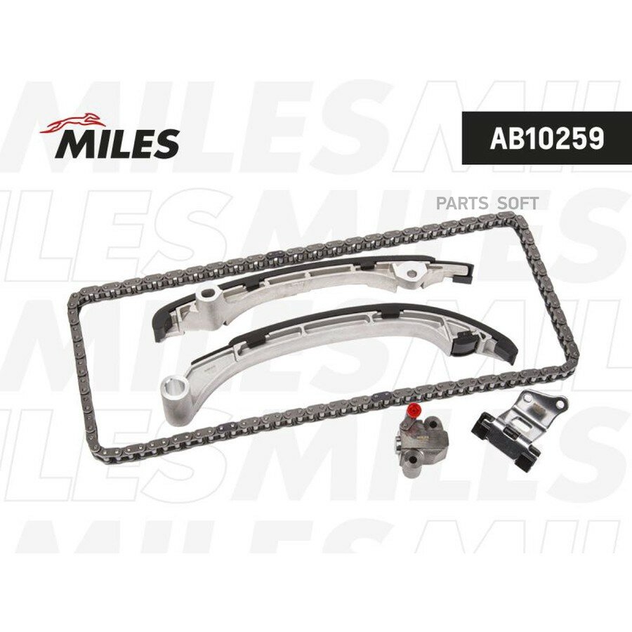 Комплект цепи ГРМ TOYOTA LAND CRUISER 120/4RUNNER 2.7L 2TR-FE 02- без звездочек (INA 553 0433 10) AB10259 от официального дистрибьютора, MILES, артикул AB10259