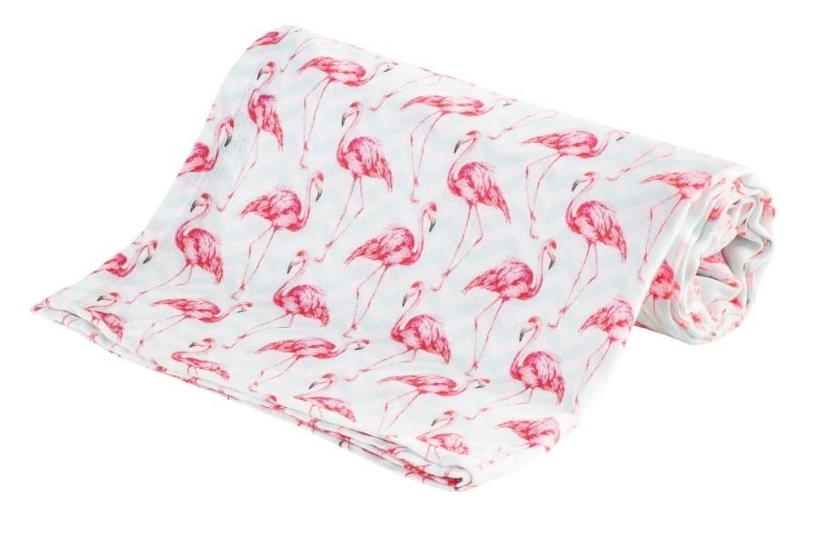 Многоразовый подгузник Bocioland Flamingi, бамбуковая пеленка, 75x75 см
