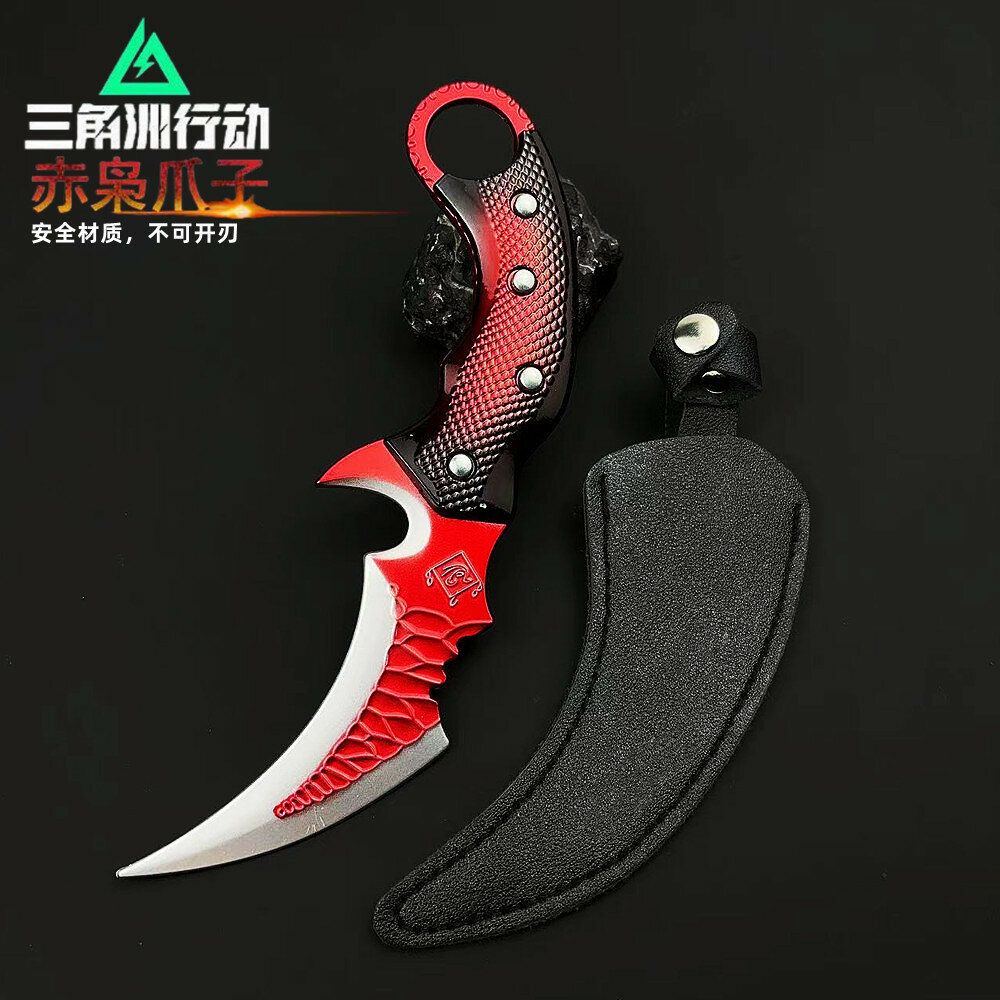 Delta-Themed Crimson Claw 18см Металлическая Скульптура Оружия с Чехлом