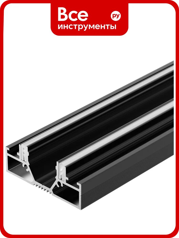 Профиль Arlight STRETCH-20-CEIL-D-CENTER-2000 BLACK 2м 042946