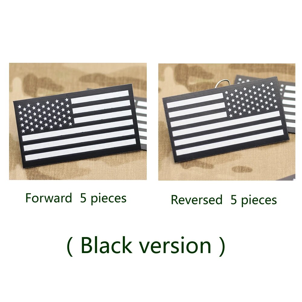Инфракрасная нашивка с флагом США, цвет Reversed, 10 шт.