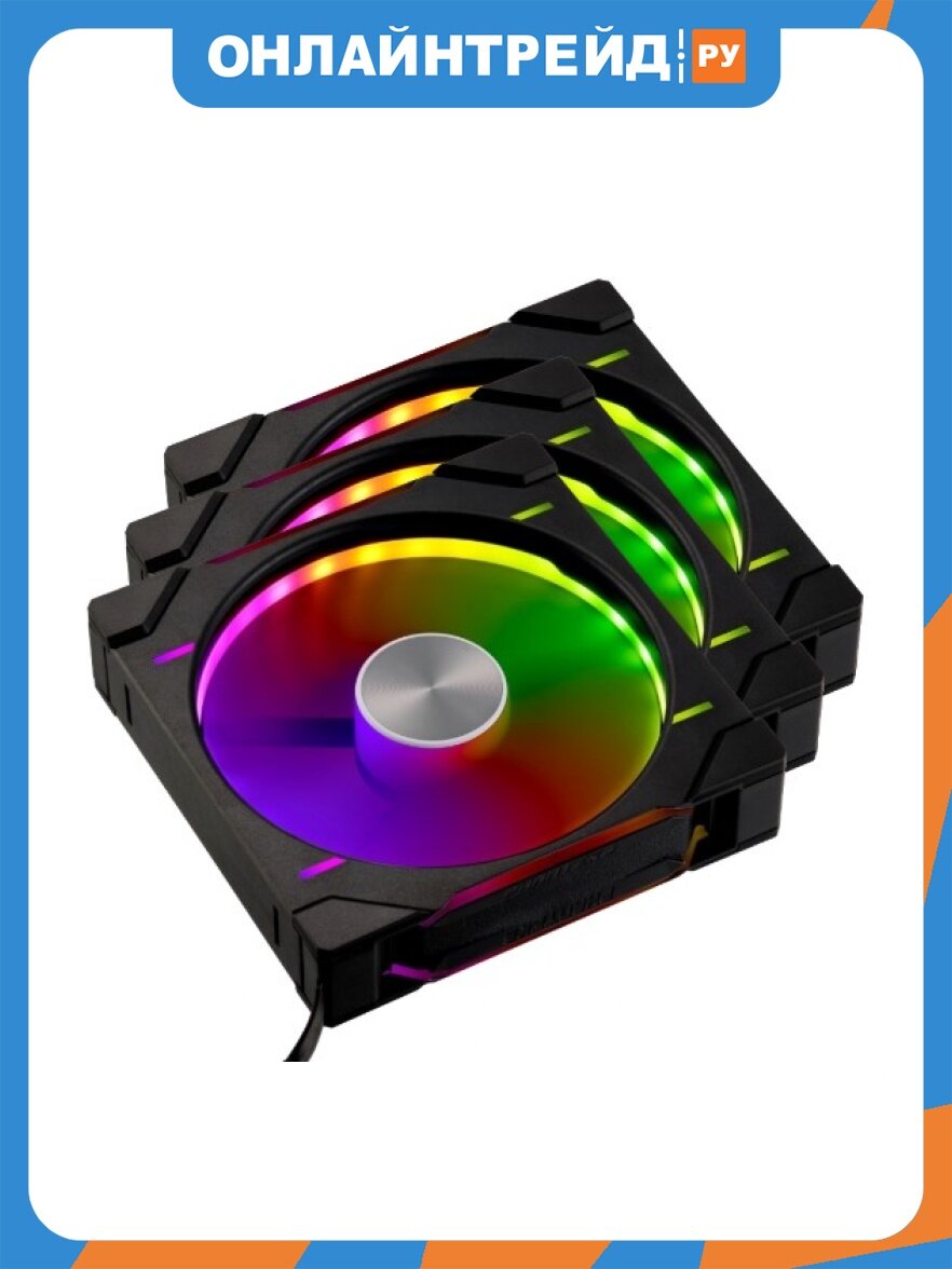 Вентиляторы для корпуса Phanteks D30 DRGB Reversed Black 140мм 3шт (PH-F140D30R_DRGB_PWM_BK01_3P)