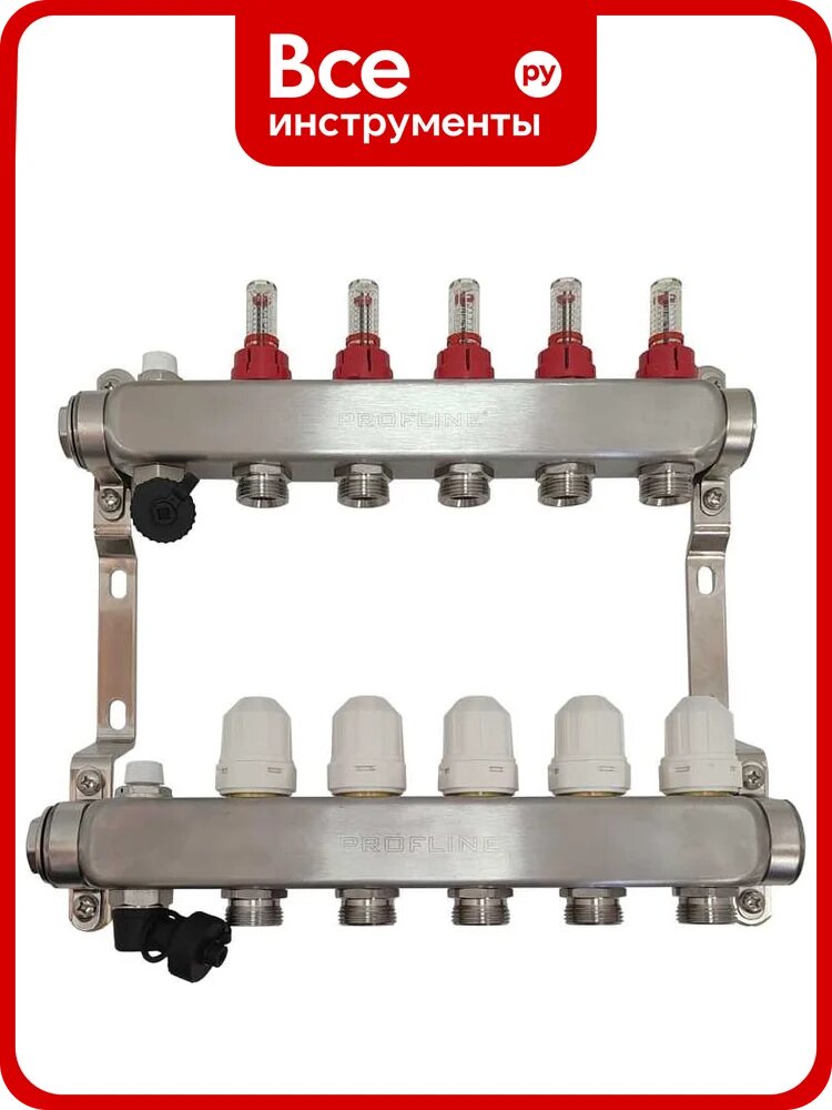 Коллекторный блок с расходомерами PROFLINE 5 выходов 1x3/4 УТ-00049411
