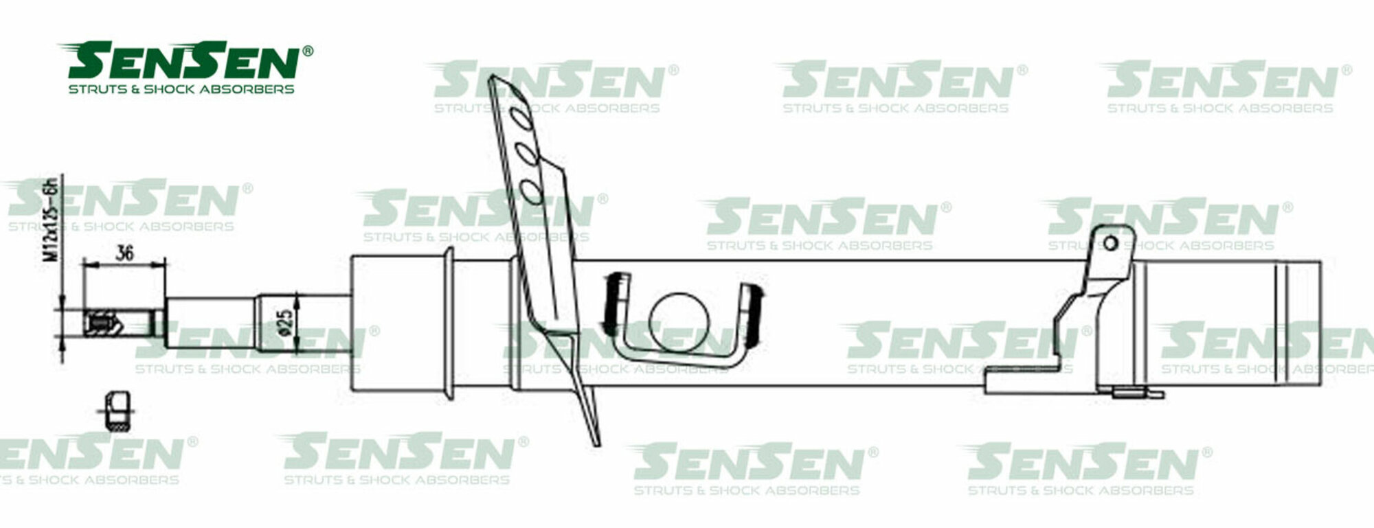 Амортизатор Передний Правый Land Rover Freelander 2 (Fa) (SENSEN 42141491)