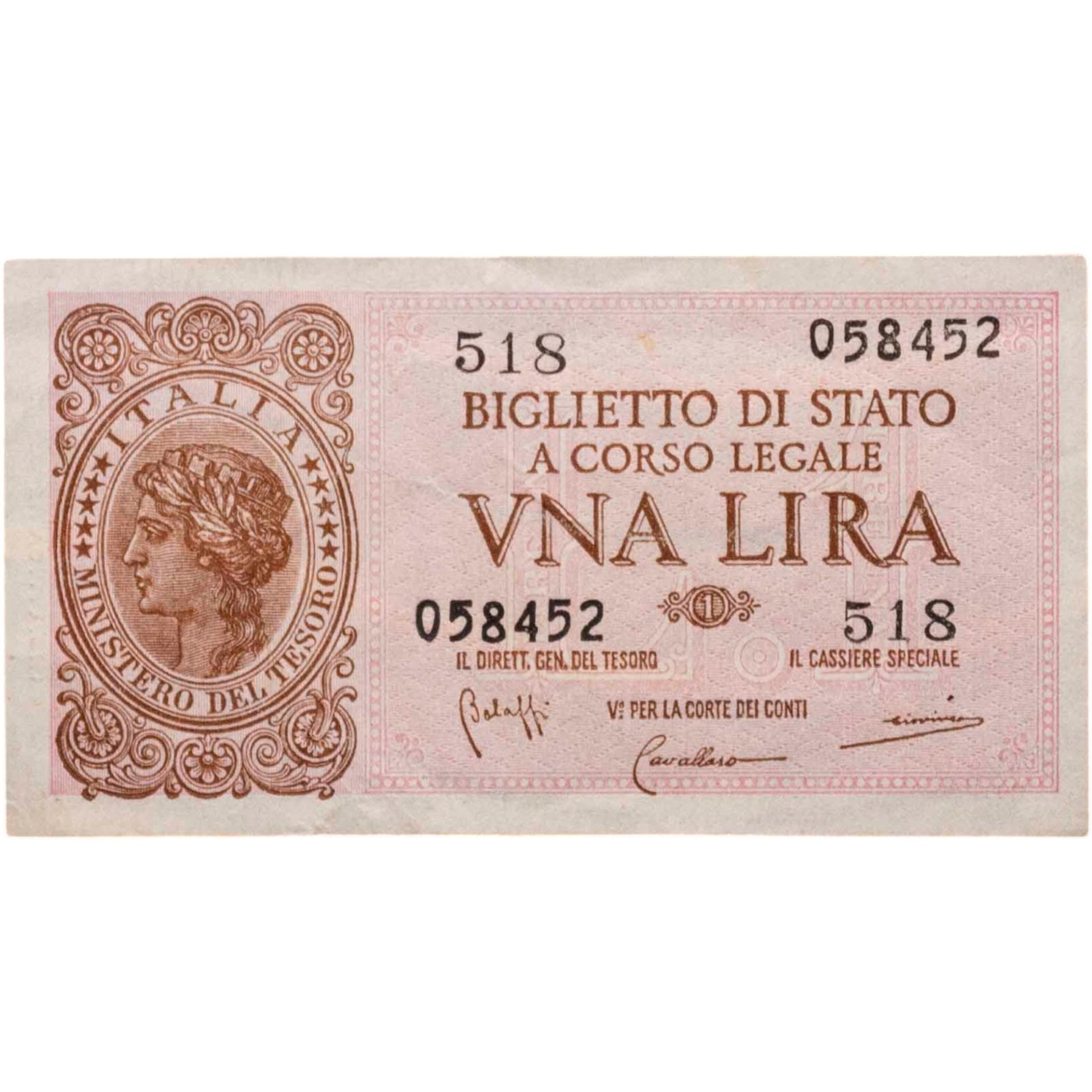 Италия 1 лира 1944