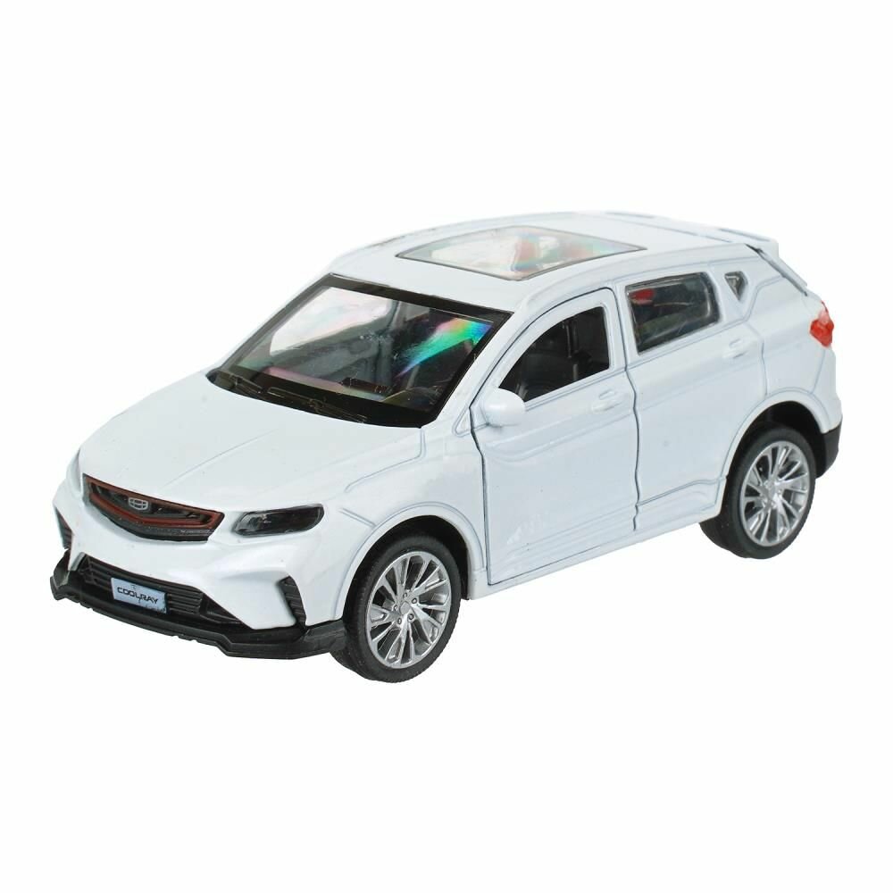 Технопарк инерционная металлическая модель белая, GEELY COOLRAY