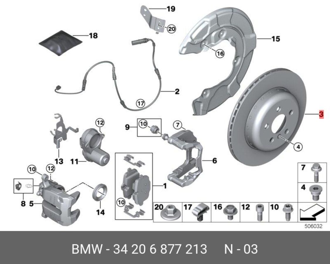 G20/G22 Тормозной Диск Передний 300Х20 Мм (BMW 34206877213)