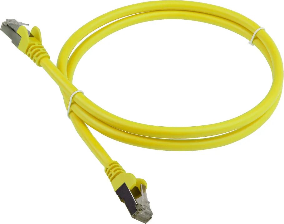 Патч-корд LanMaster вилка RJ-45, вилка RJ-45, кат.6, LSZH, 2м, желтый