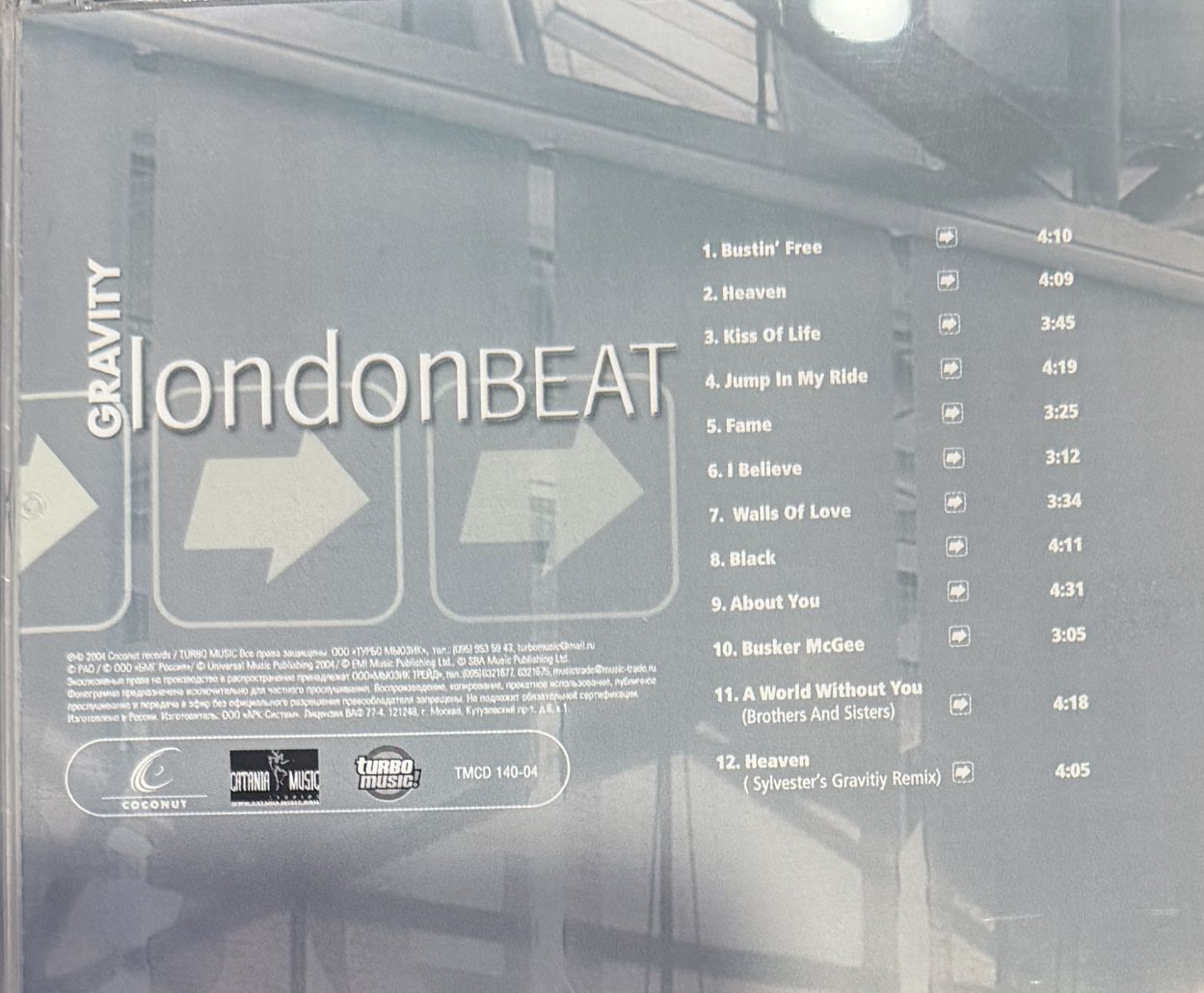 CD диск - Londonbeat - Gravity Russia 2004 mint mint — фото 1