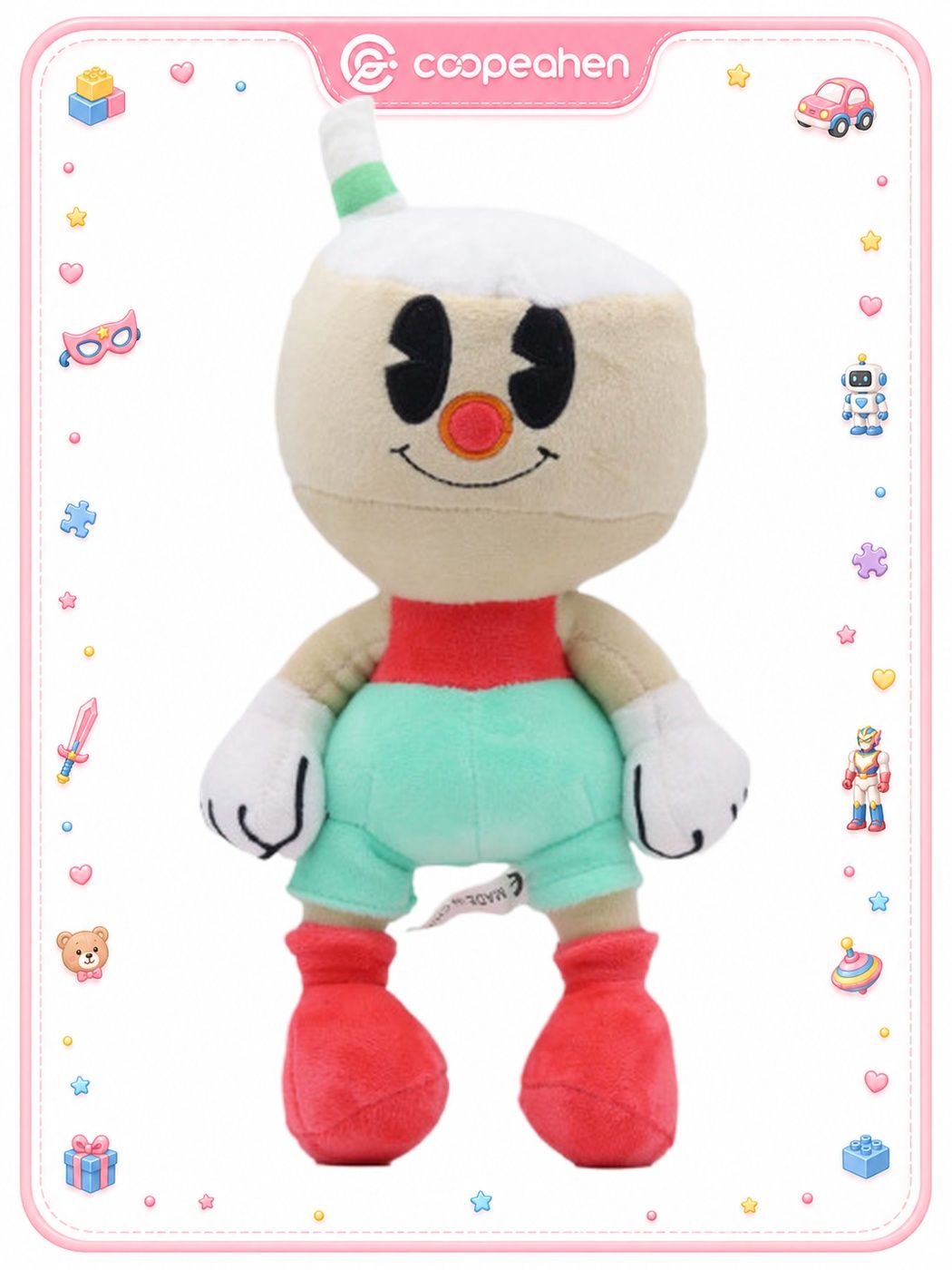 Игрушка мягкая Cuphead и Mugman, персонажи игры Cuphead, плюшевая фигурка, кукла-марионетка, для детей в подарок