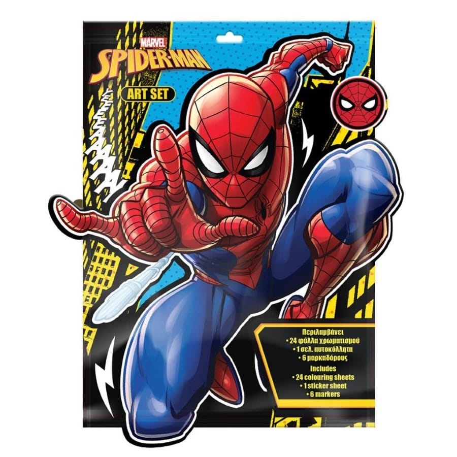 Набор для рисования Diakakis Spider-Man, раскраска с наклейками