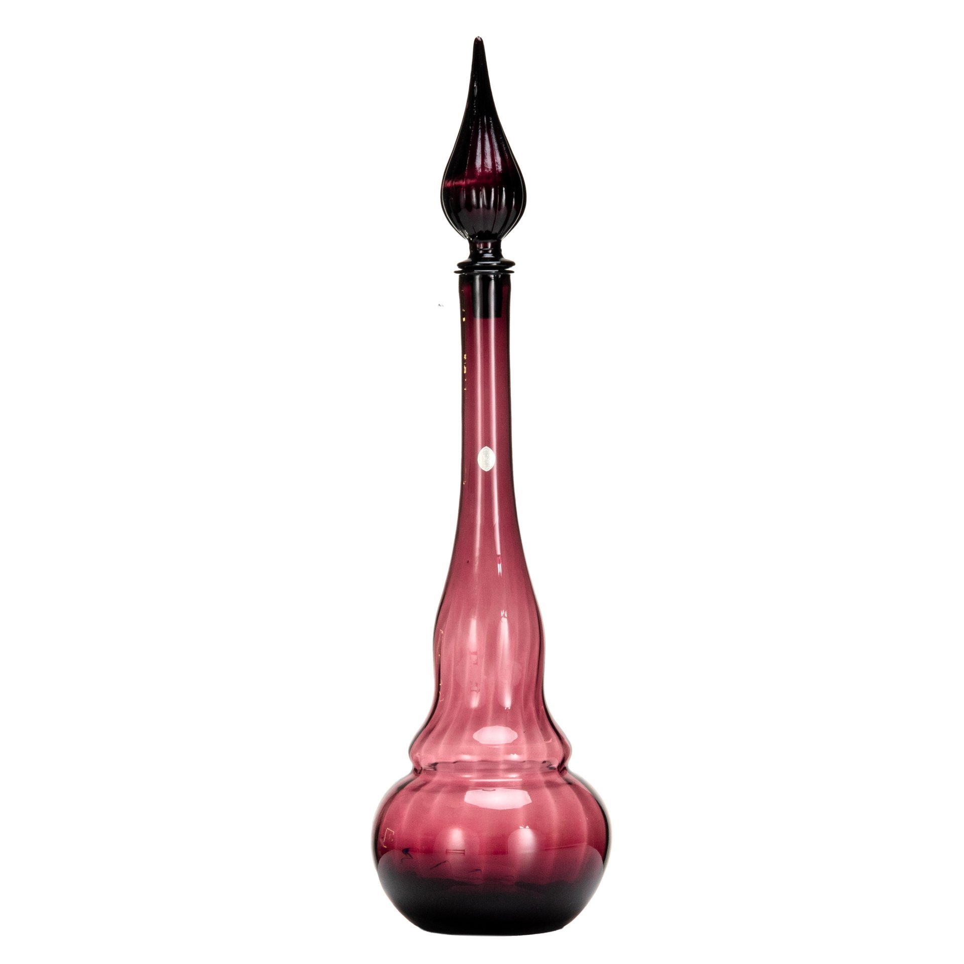 Большой интерьерный штоф/бутыль со стеклянной пробкой (63 см), Empoli Glass Genie