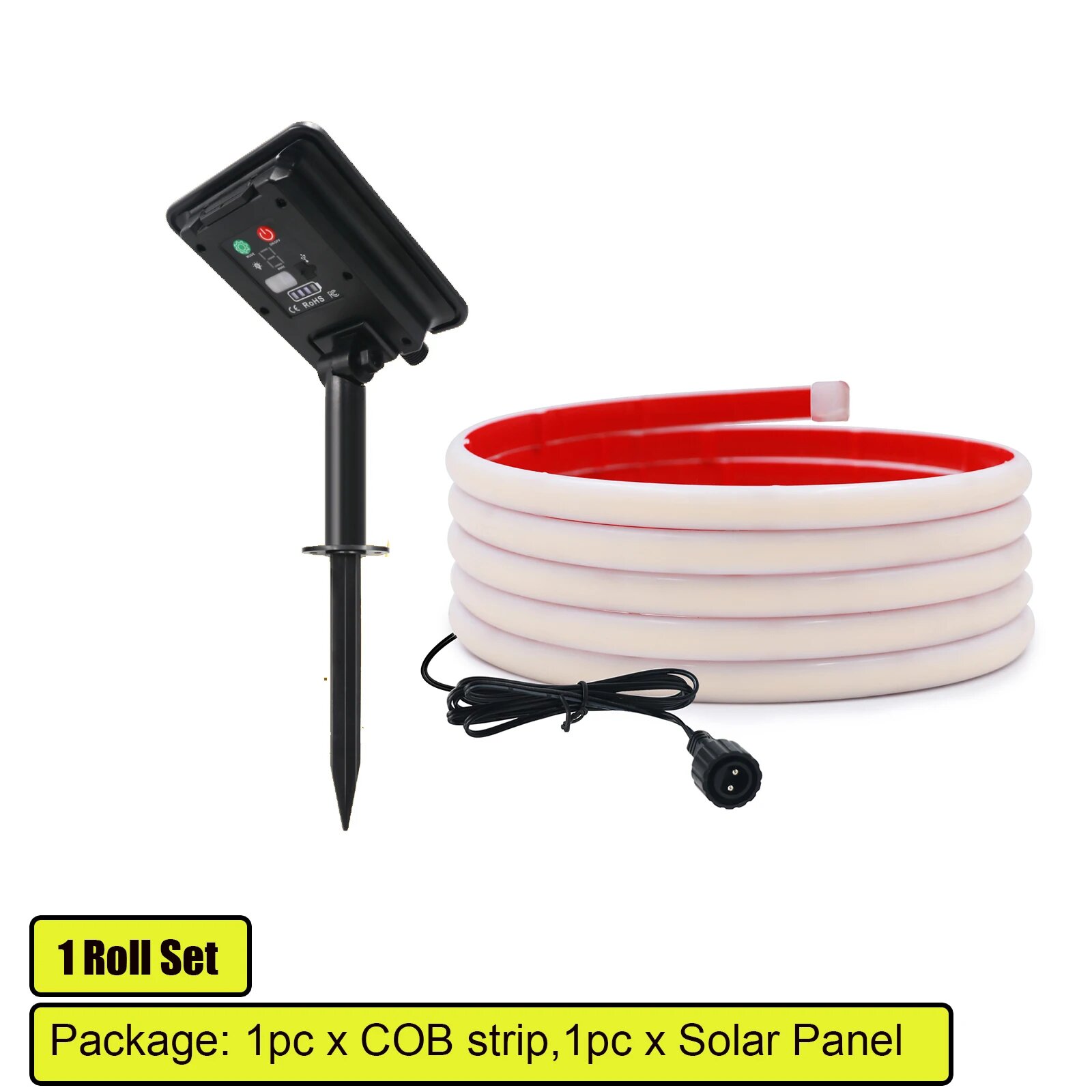 Солнечная LED лента 6м, Warm White, 1Roll Set