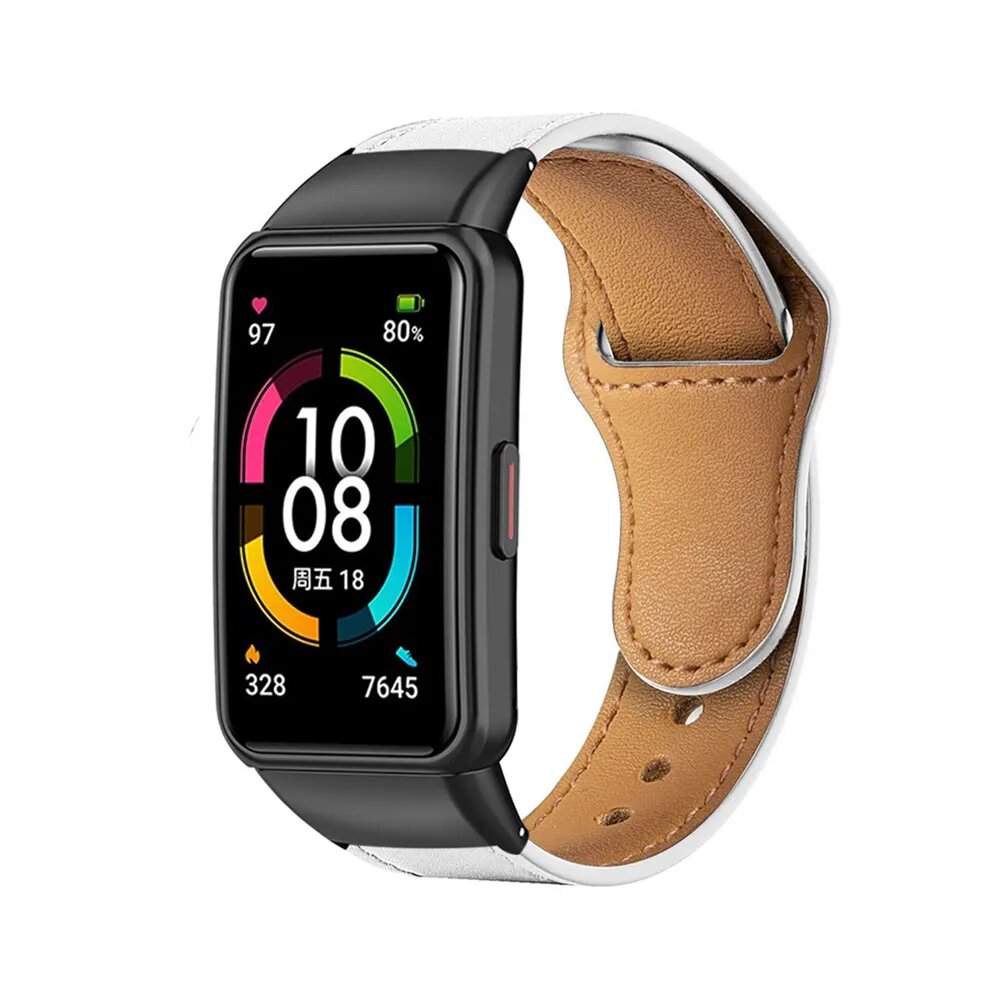 Кожаный ремешок для Huawei Band 6/Honor Band 6, Винтажный