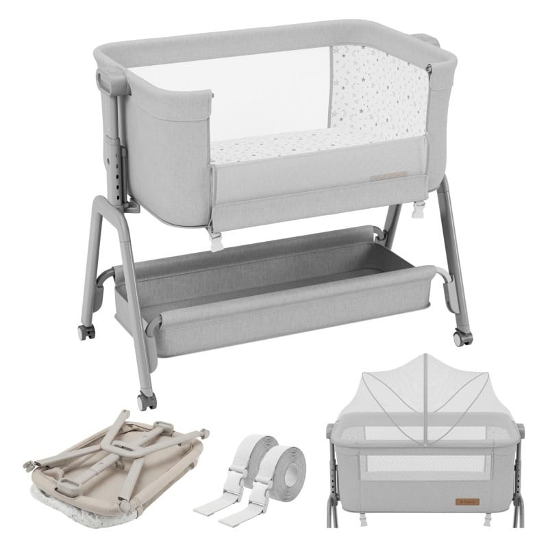 Колыбель Tulano Dream 50, приставная кроватка, lighte-grey, 50 см