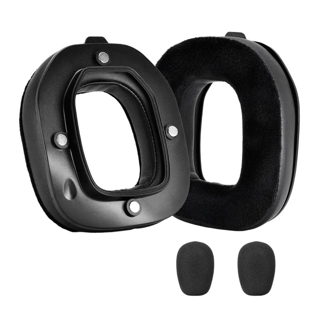 Замена амбушюр с магнитной кнопкой для наушников A40TR, ветрозащита для микрофона, Кожаная бархатная ткань