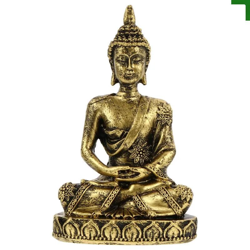 Металлическая Статуэтка Сидящего Будды Декоративная Скульптура для Дома и Офиса Подарок из Прочного Бронзового Материала 10x6 5 см
