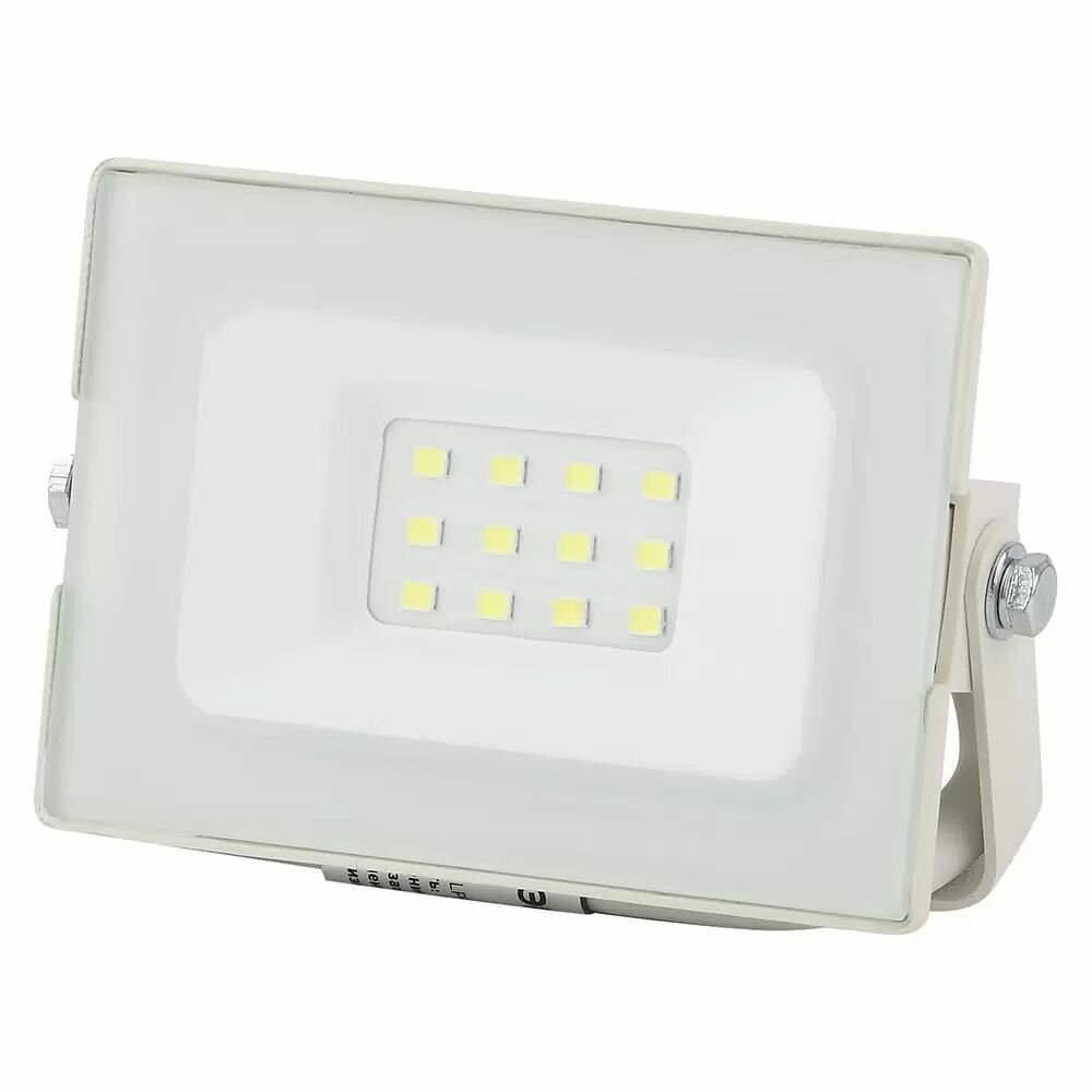 Прожектор светодиодный 30 Вт холодный 6500 K корпус - белый IP65 Эра