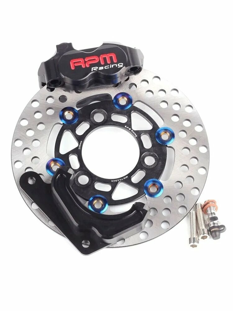 Тормозной комплект Хонда Дио RPM RACING 200mm Honda Dio Zx тюнинг, двух поршневой суппорт и тормозной диск