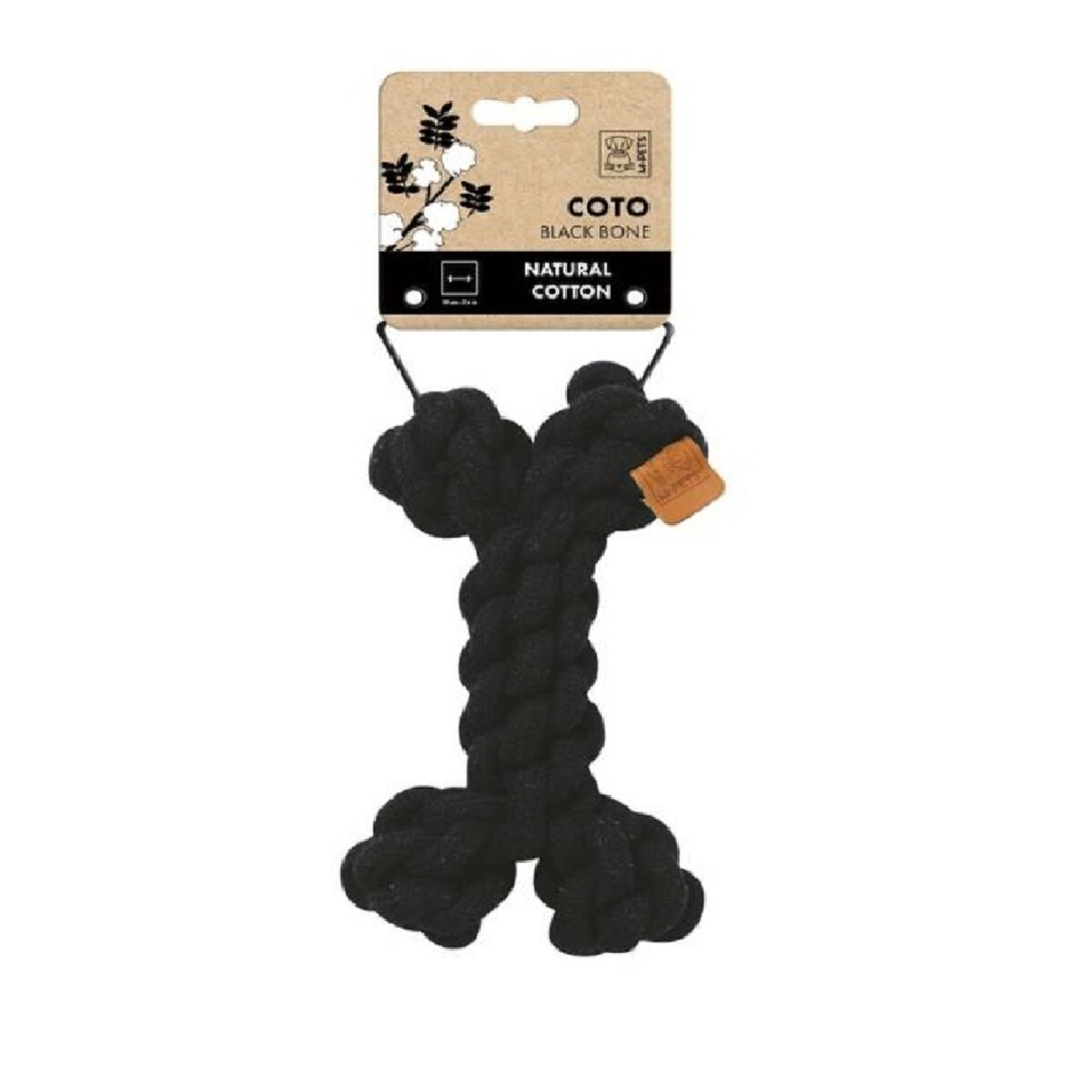 M-PETS Игрушка для собак сото косточка черная 19см (хлопок) 10648908