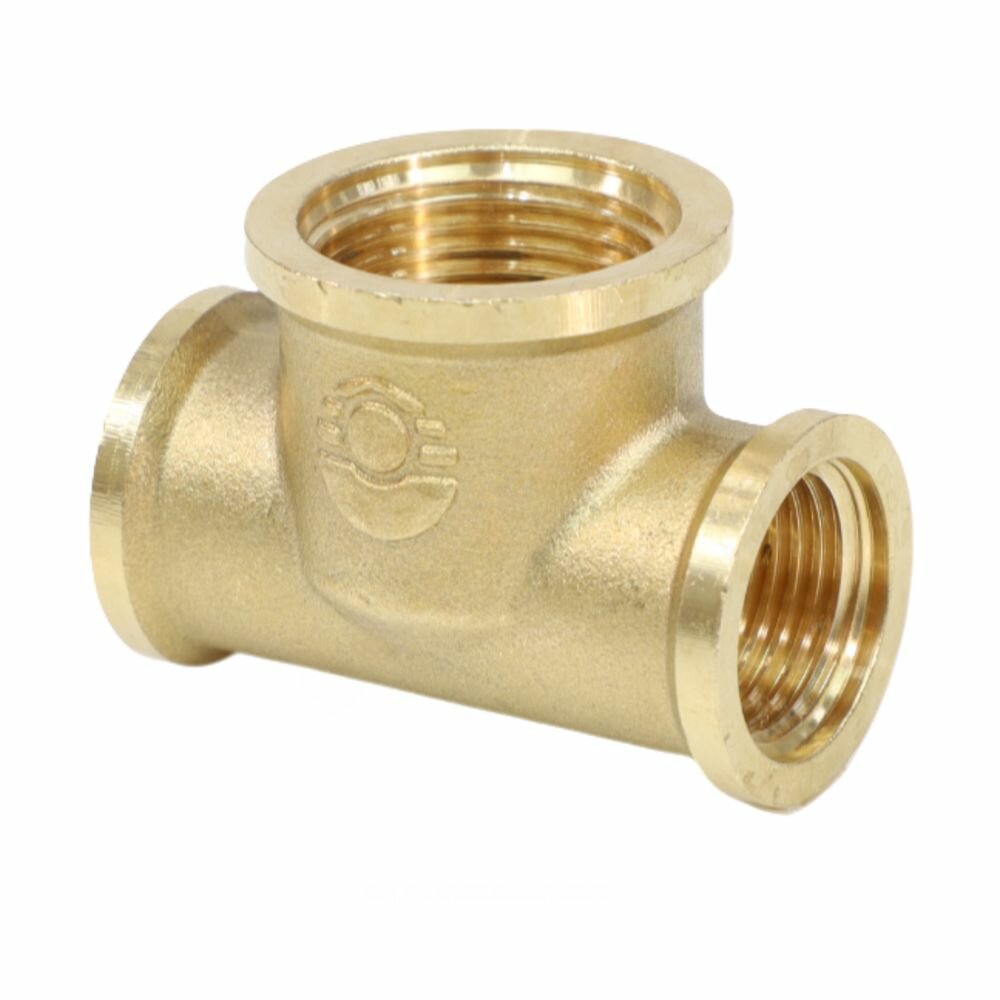 Тройник латунь переходной Ду 20х15х20 (3/4"х1/2"х3/4") ВР VALFEX VF.750. L.034.012.034