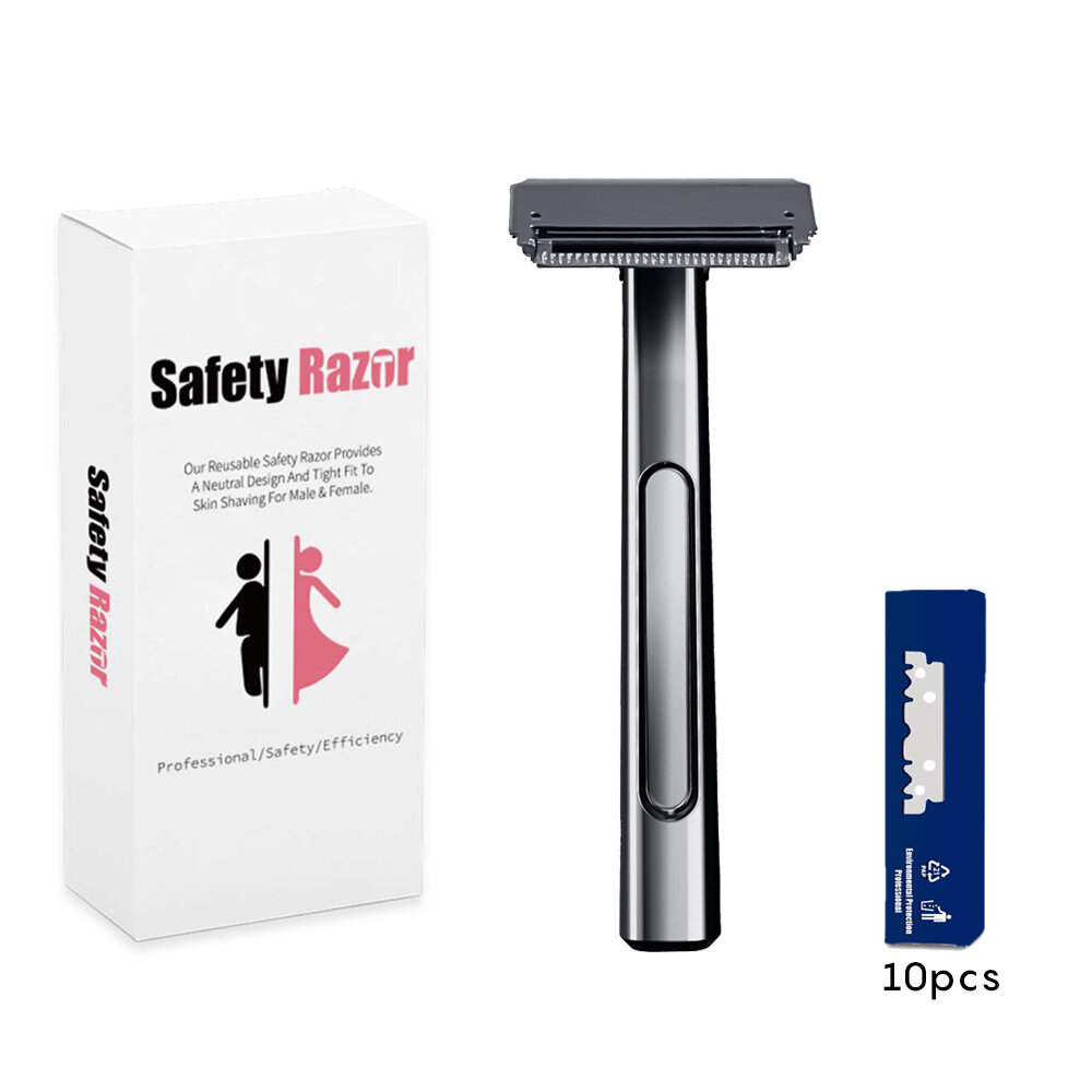 Горячая распродажа металлического держателя для бритвы с двойным слоем и полубритвой, ручная бритва с плавающим лезвием