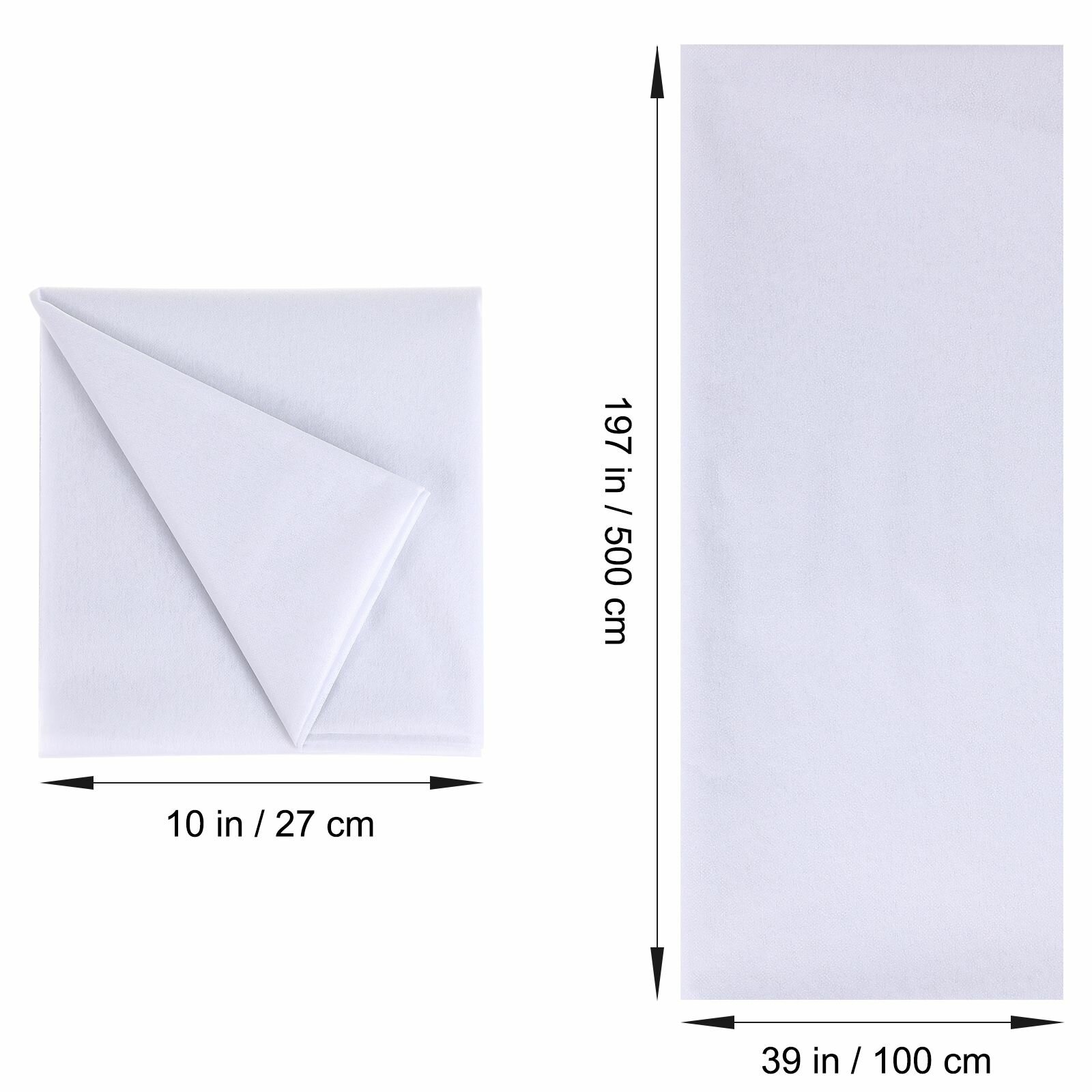 Интерлайнер Для Одежды, Белый Полиэстер, 500x100x0.1см, Поддержка Вышивки, 1Пакет