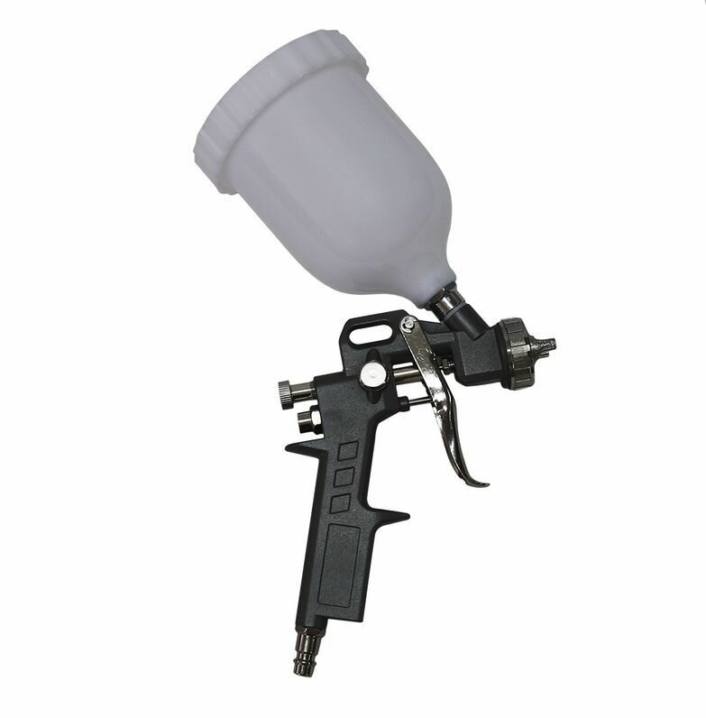 Пневматический краскораспылитель с верхним бачком 0,5л ля дерева, металла и пластика