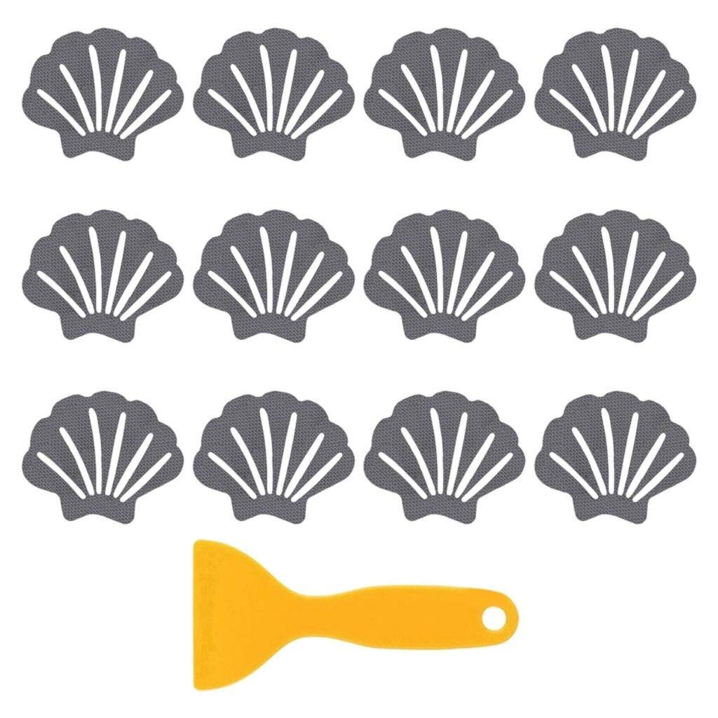 Набор из 12 шт. противоскользящих накладок для ванной, Серый - оболочка