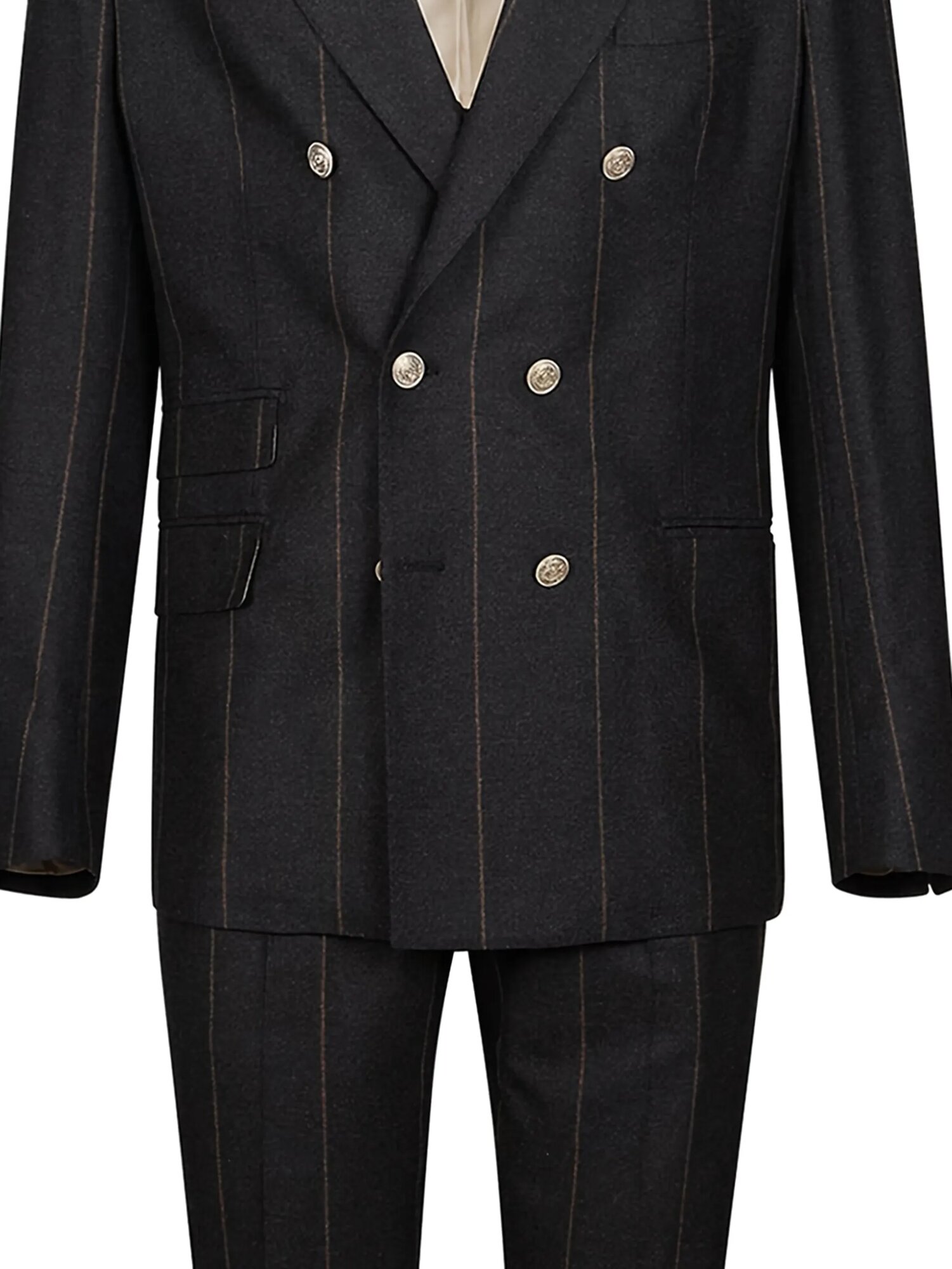 Комбинезон Eleventy Pinstripe double-breasted suit, размер 52, черный — фото 1