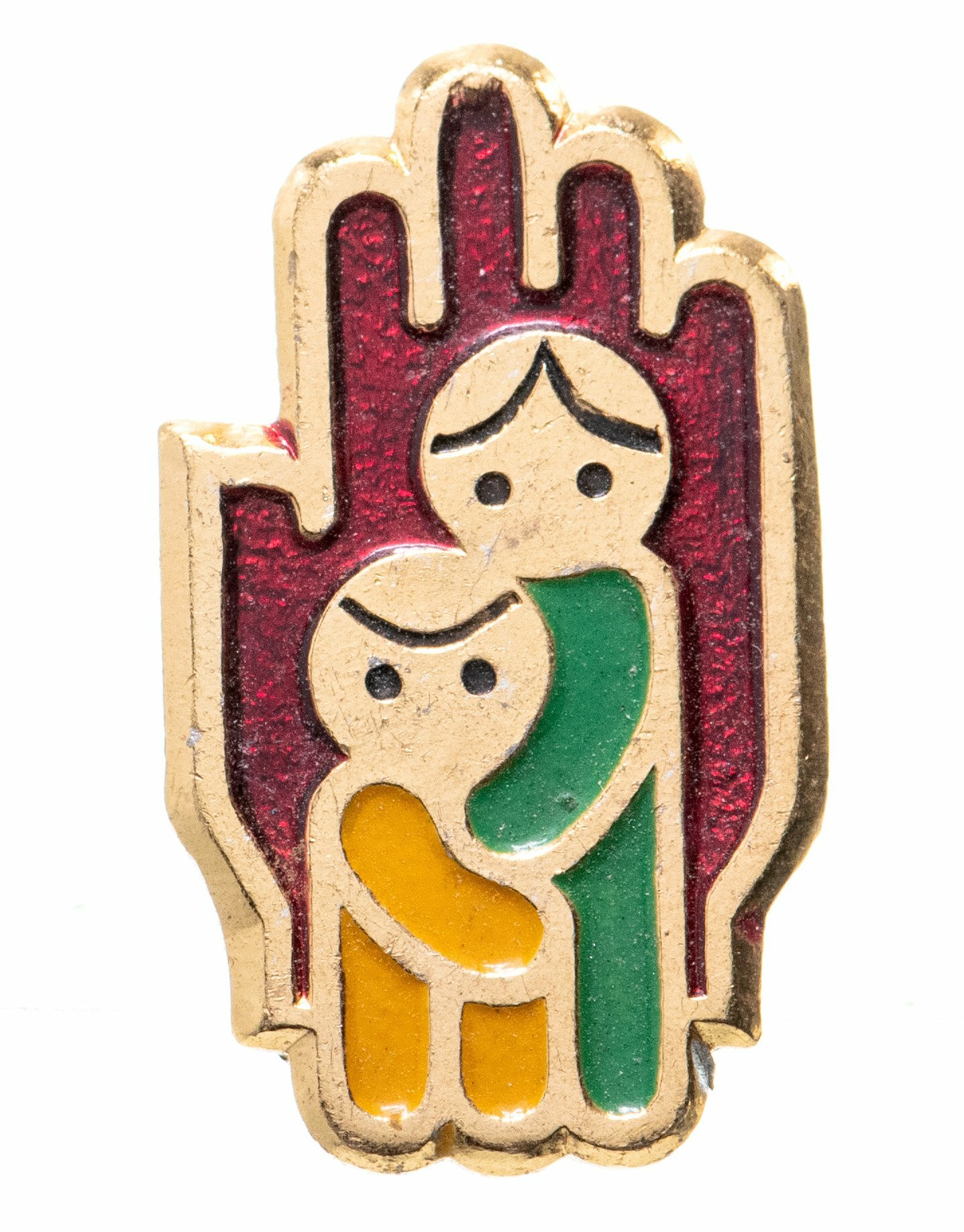 Значок "Детский фонд мира", алюминий, булавка СССР, 1987г