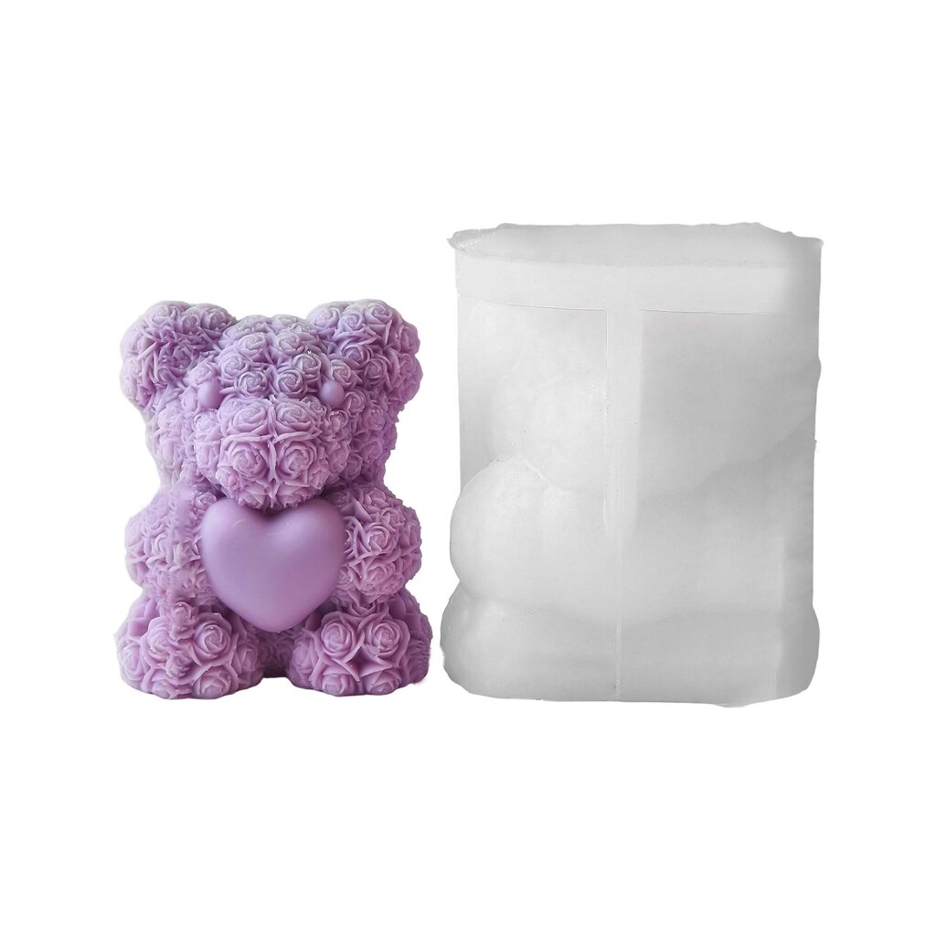 Форма Для Изготовления Мишки Из Цветов Розы-Rose Love Bear-S