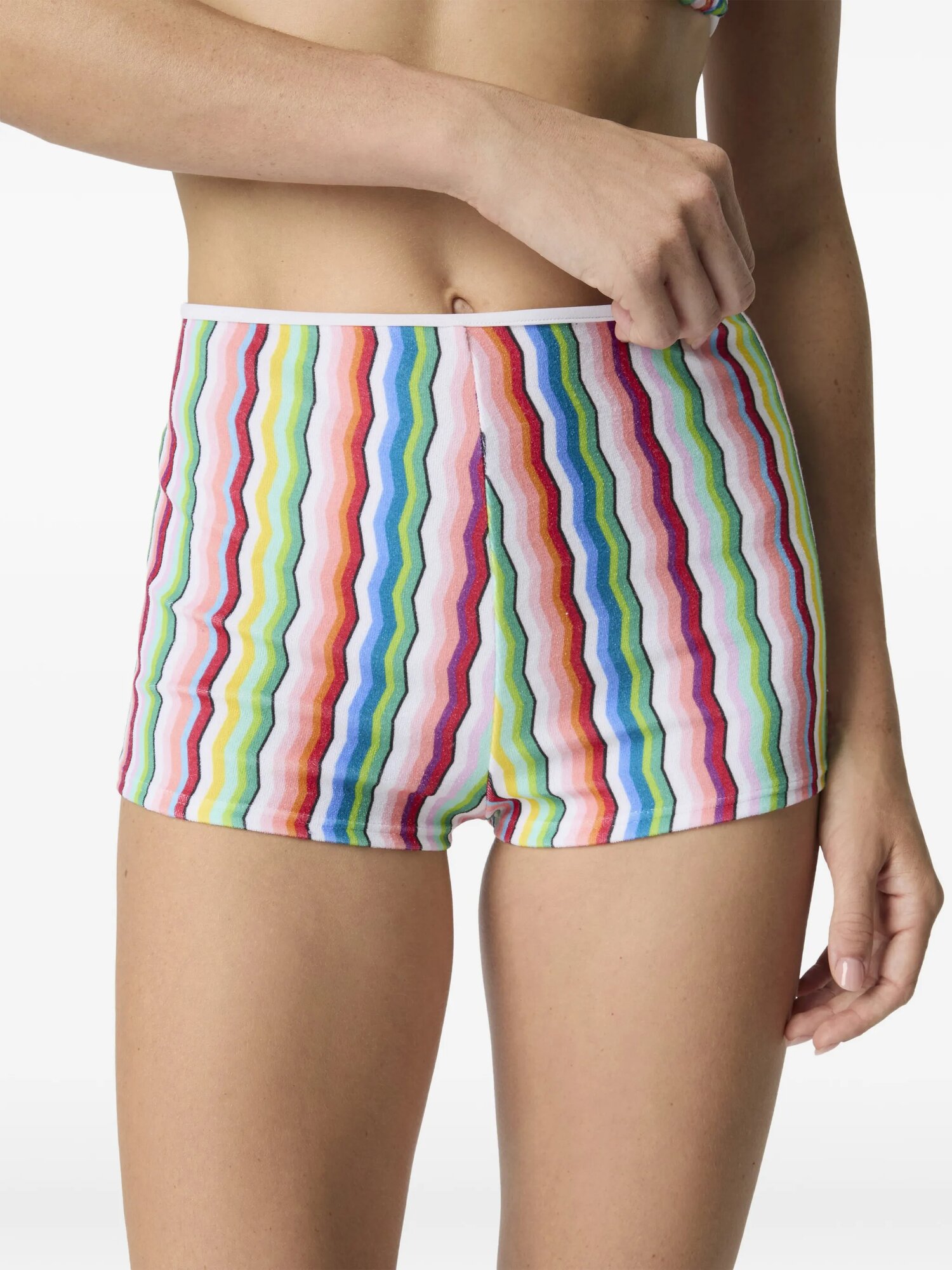 Шорты Missoni Striped mini shorts, размер 44, розовый — фото 1