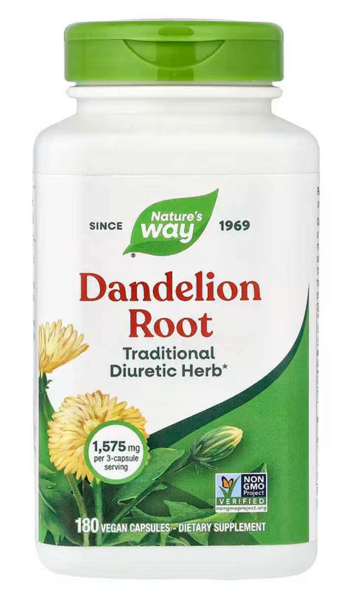 Nature's Way, Корень одуванчика, Dandelion Root, 180 веганских капсул