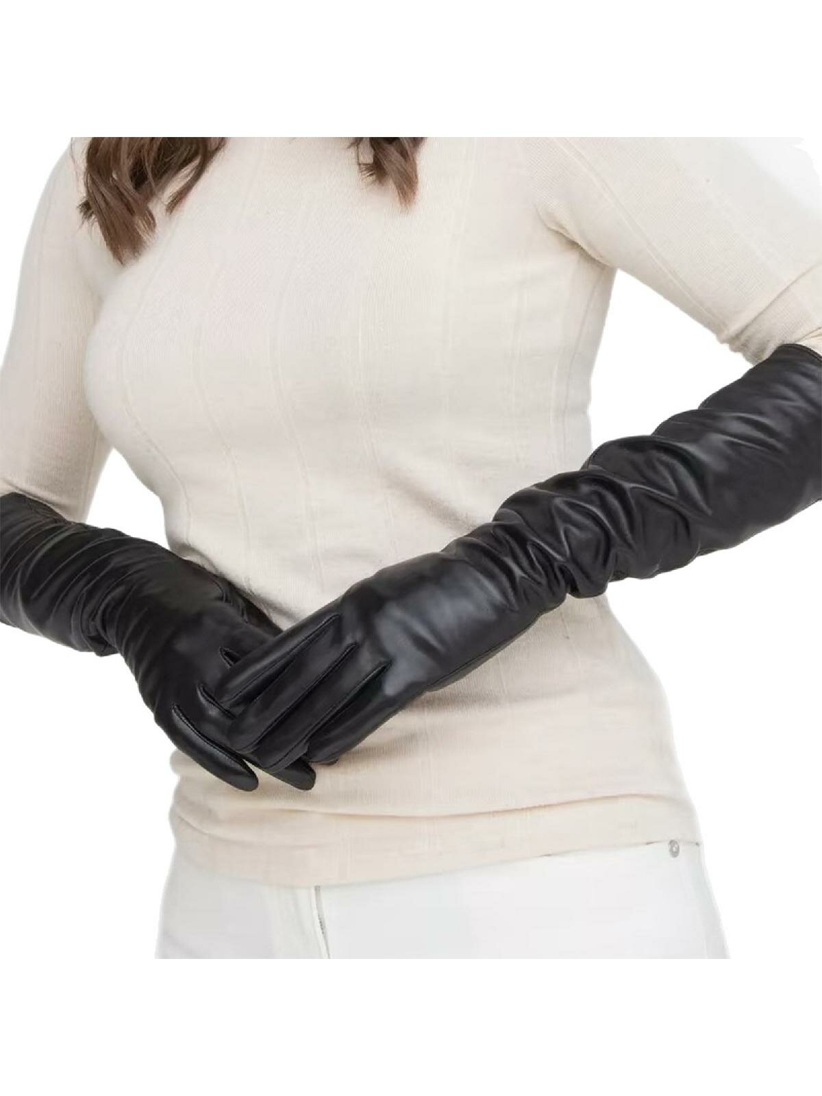 Длинные перчатки из искусственной кожи для сценического представления cos gloves