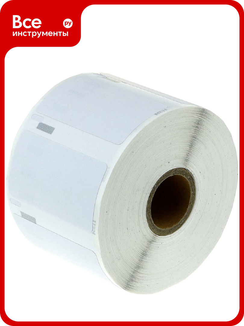 Лента Vell VL-D-11354/S0722540 термотрансферная бумажная лента для Label Writer 400/450/450 Turbo, белая