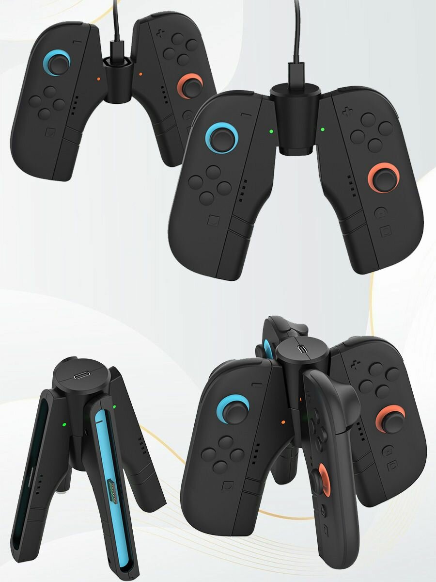 Зарядное устройство для 4х контроллеров Joy-Con Nintendo Switch 2 (Dobe TNS-3156)