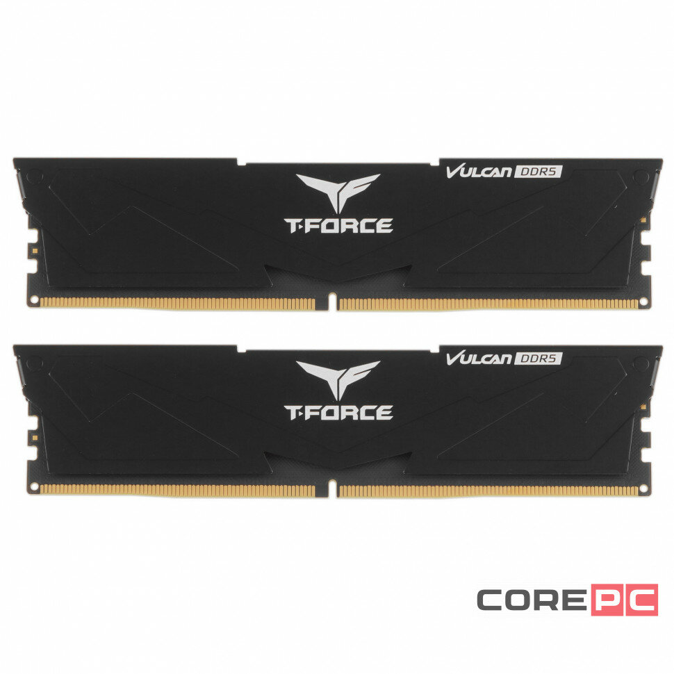 Оперативная память 32 Gb 6000 MHz Team Group T-FORCE Vulcan Black (FLBD532G6000HC38GDC01)