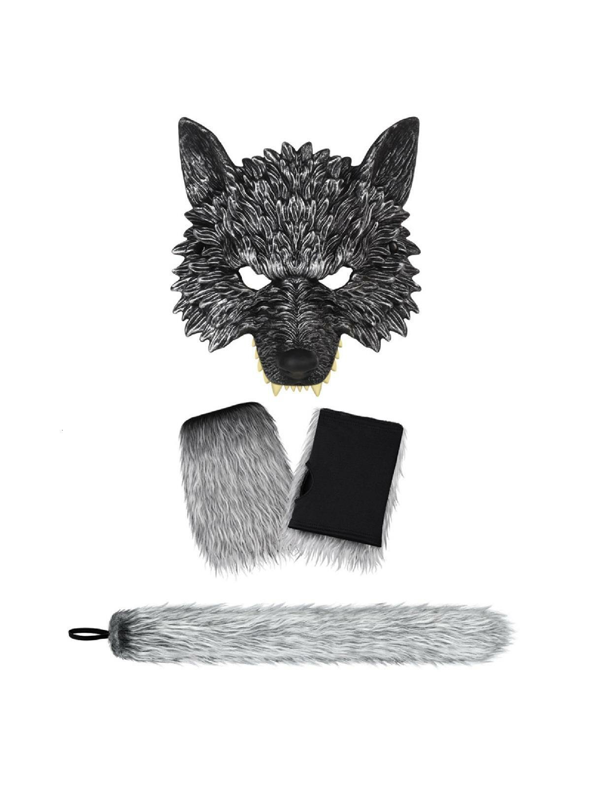 Костюм волка с хвостом и маской, набор из 3 частей