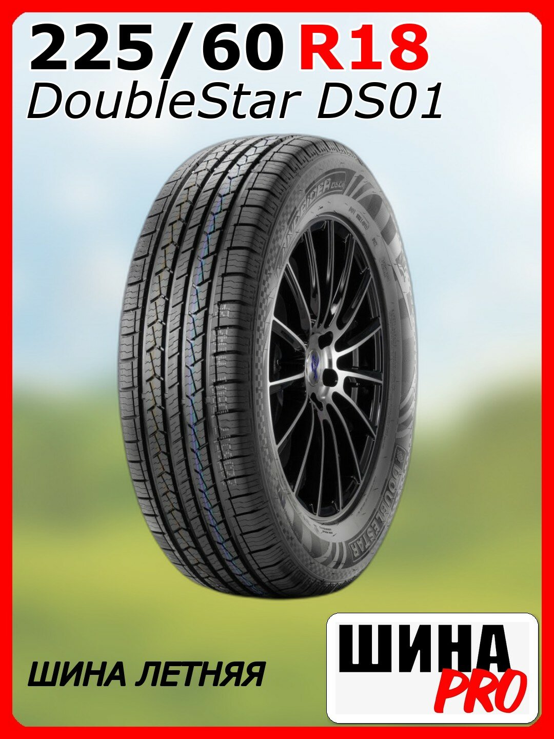 Шина летняя DoubleStar 225/60/18 T 100 DS01 для легковых автомобилей 1PT02256018E3PABDA