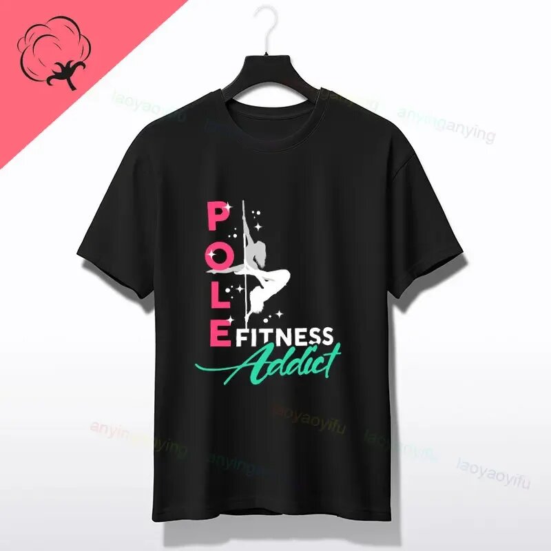 Футболка Laoyaoyifu "Сдержите местную танцовщицу на шесте", черная, хлопок Черный, XXXL, 22044HH