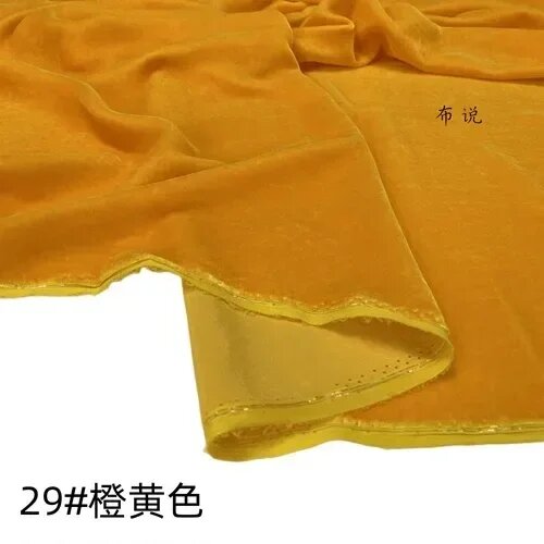 Золотой шелковый бархат для пошива чеонгсам 1,4х1 м Желтый, 1.5 meters, 29 orange-yellow