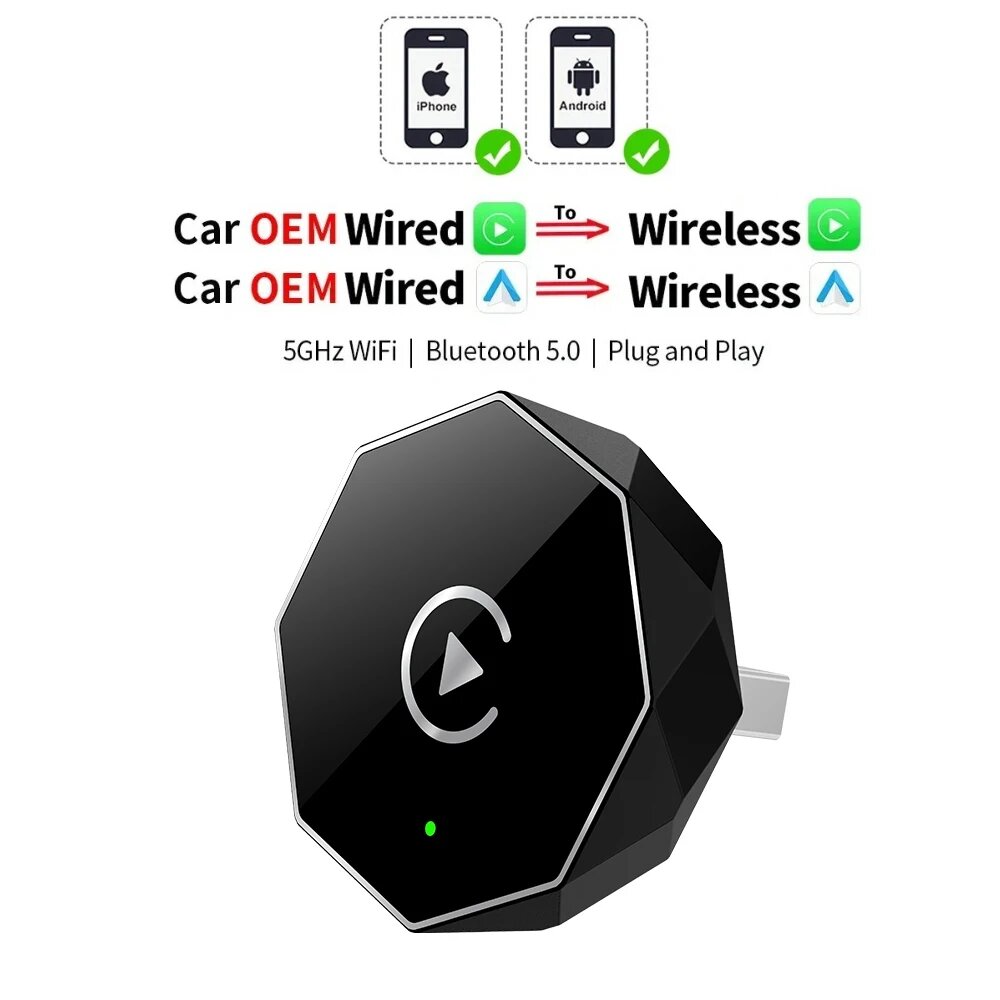 CarPlay Box Type B: Беспроводной адаптер для Android Auto и CarPlay