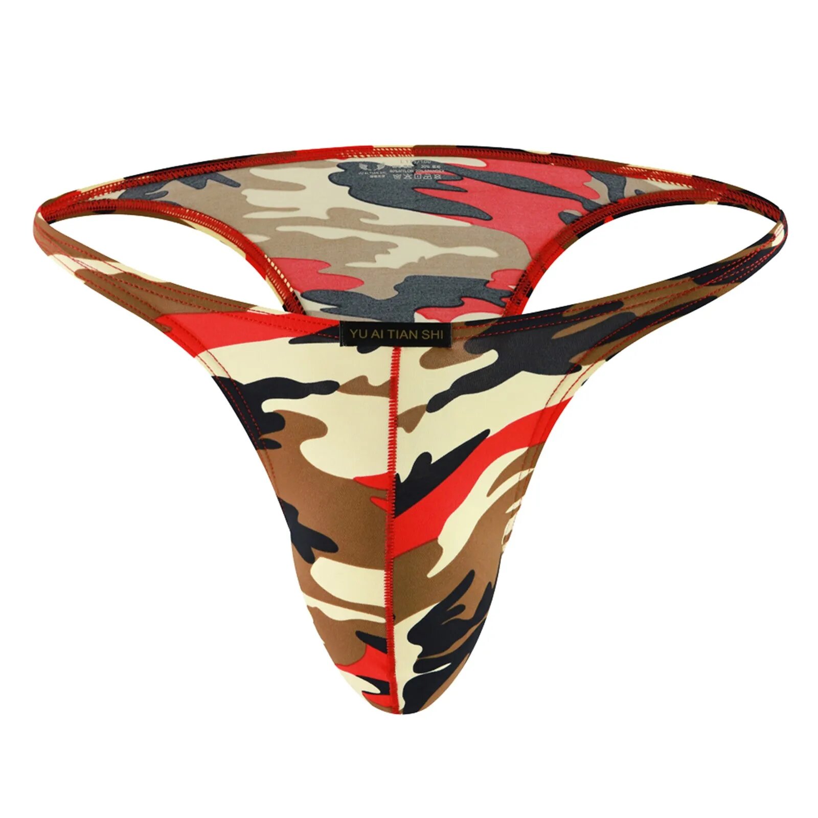 Мужские стринги камуфляжные Red, XL