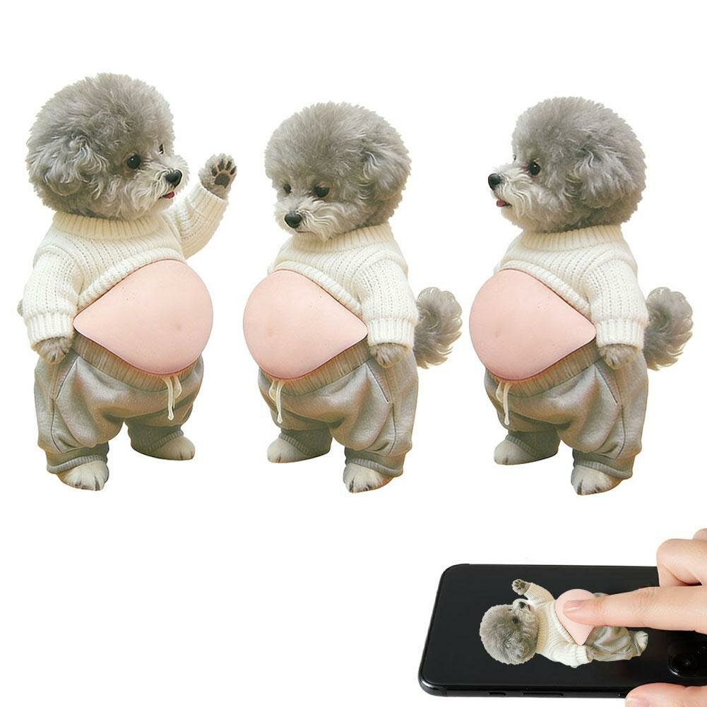 Силиконовые 3D наклейки, серый плюшевый мишка, подходят для использования в качестве наклеек на бампер автомобиля (3 шт.)