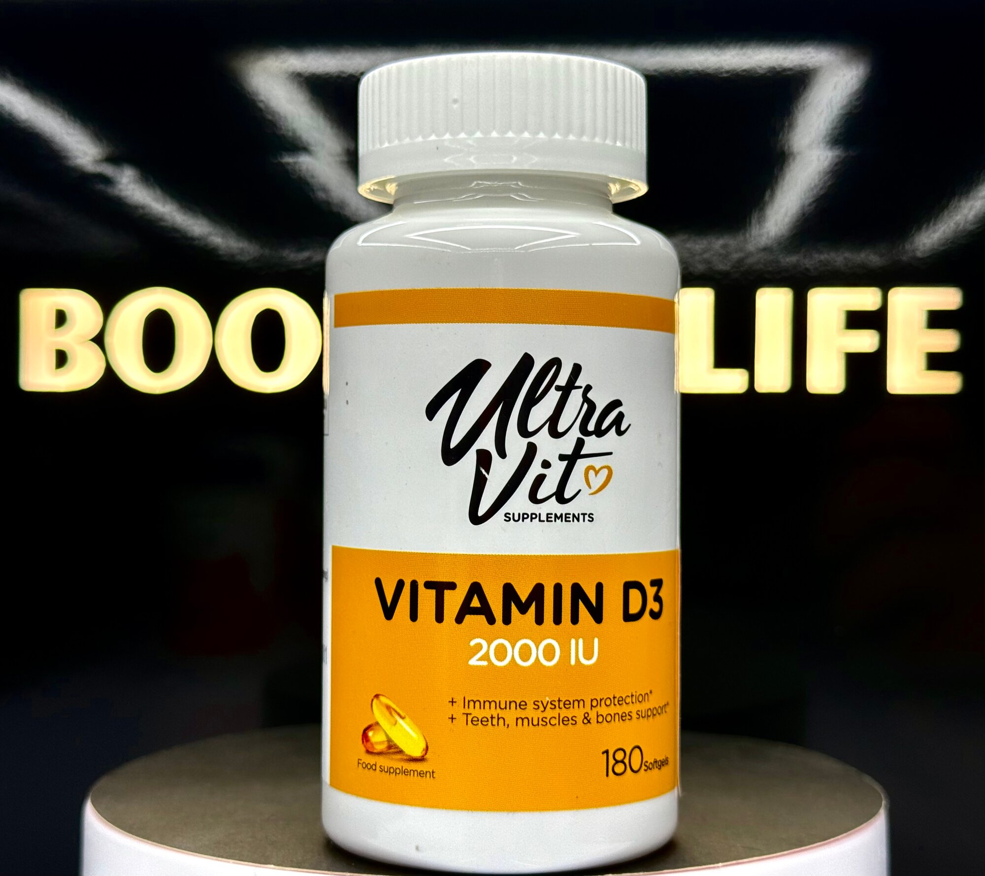 UltraVit Vitamin D3, Витамин Д3, для иммунитета, капсулы, 2000 ME, 180 шт.