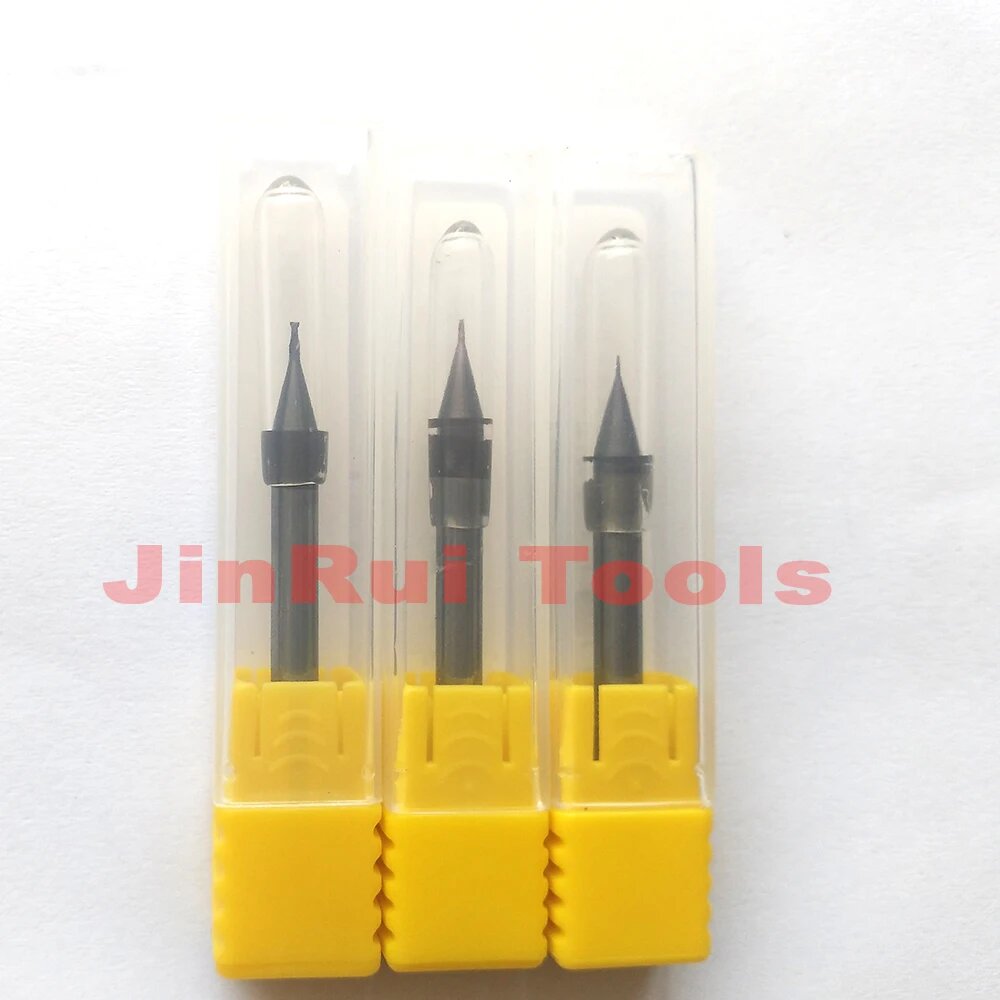 Фрезы JERRAY микроплоские твердосплавные 0.2-0.9 мм 2 фрезы D0.5XD4X1.0X50