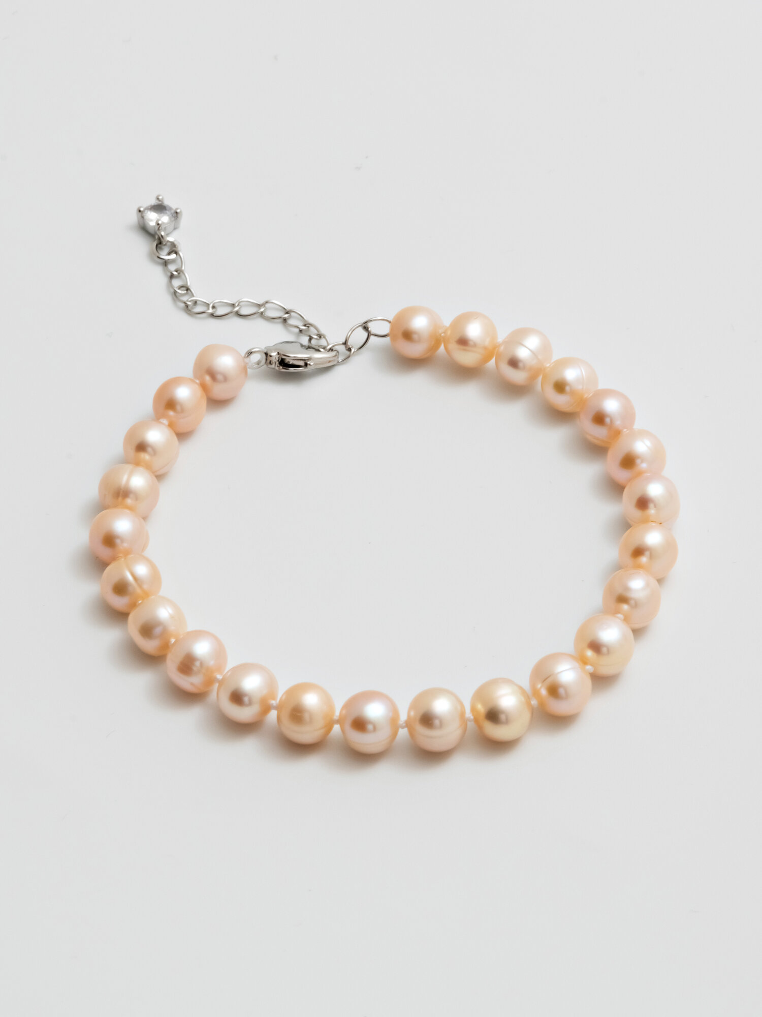 Браслет-нить, жемчуг пресноводный культивированный