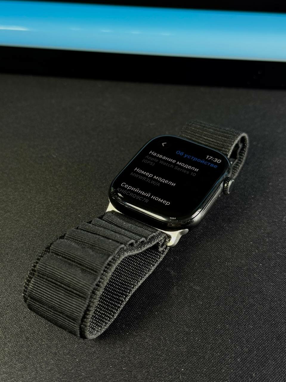 Умные часы Apple Watch 10, Jet Black/Black, 46mm, M/L, 100%, LW, алюминий, текстиль